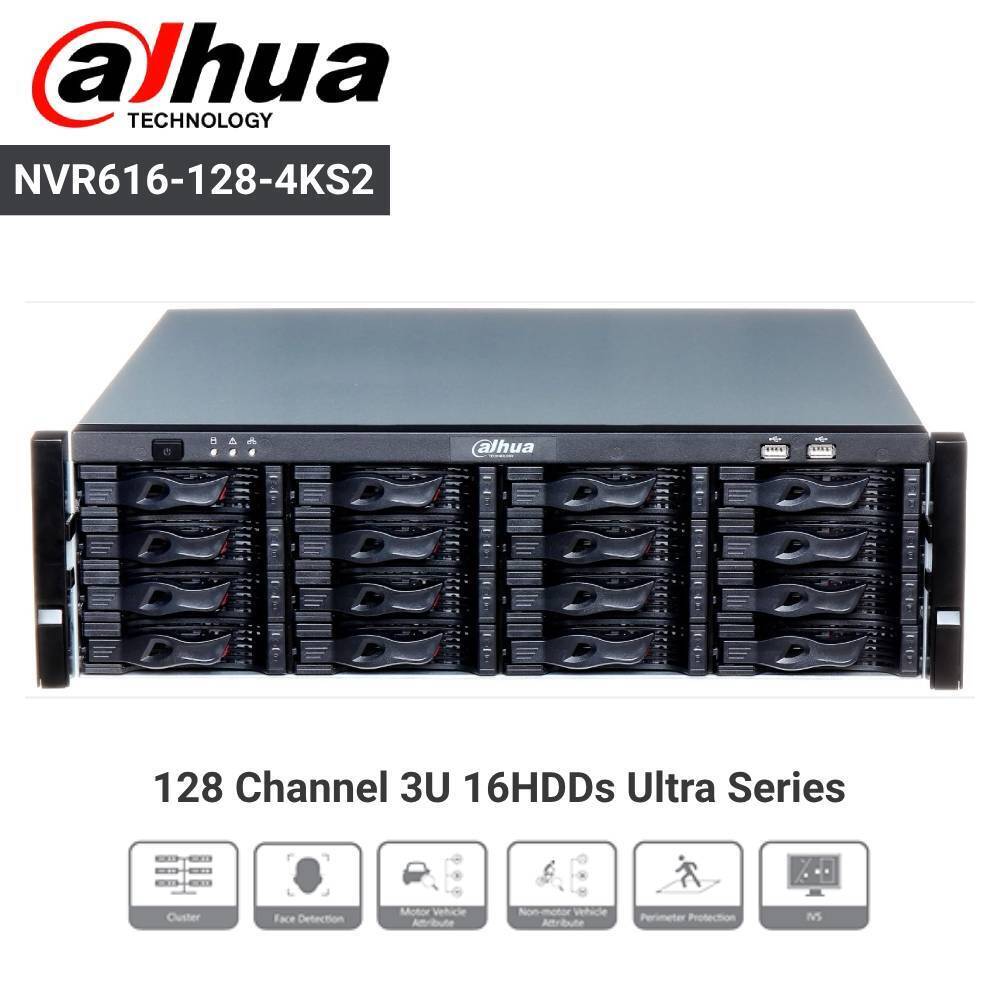 NVR Dahua DHI-NVR616-128-4KS2 128 Channel 3U 16HDD | IT Address